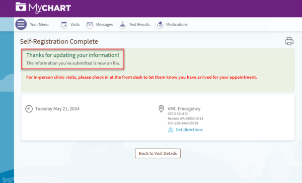 Save Time With MyChart’s Self Check-in at the Emergency Room | We Are ...